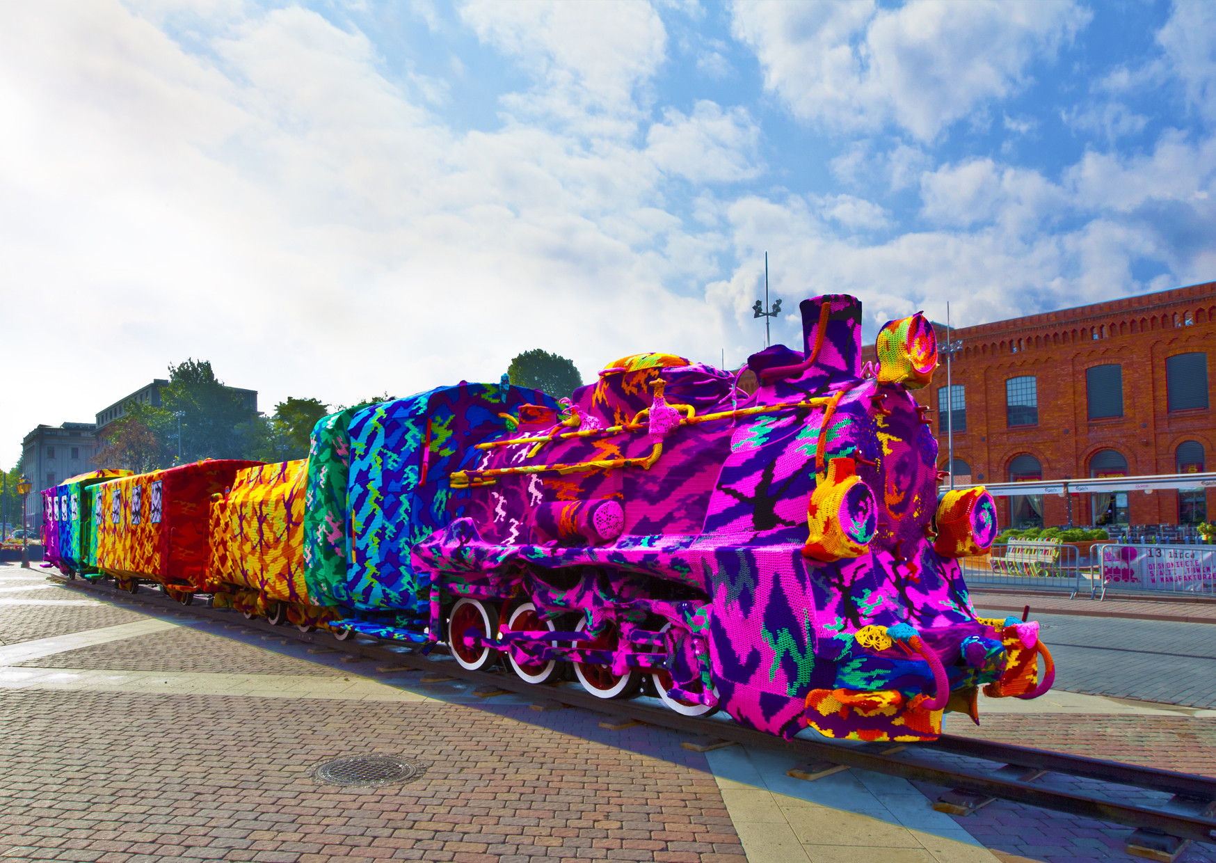 Yarn Bombed Train by Olek – Richelle Sibolboro